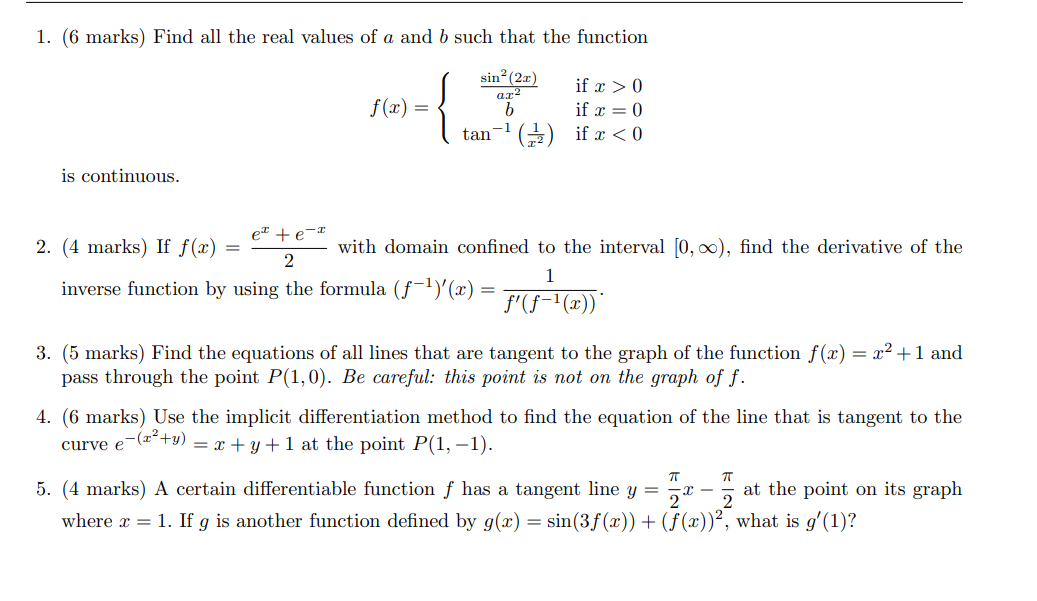 Solved (6 ﻿marks) ﻿Use the implicit differentiation method | Chegg.com
