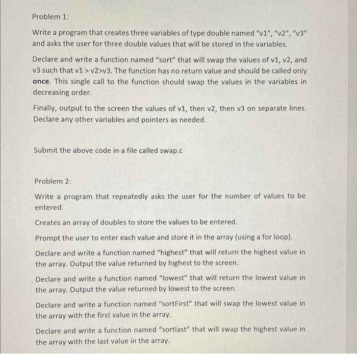 Solved Problem 1: Write a program that creates three | Chegg.com