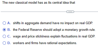 Solved The new classical model has as its central idea | Chegg.com