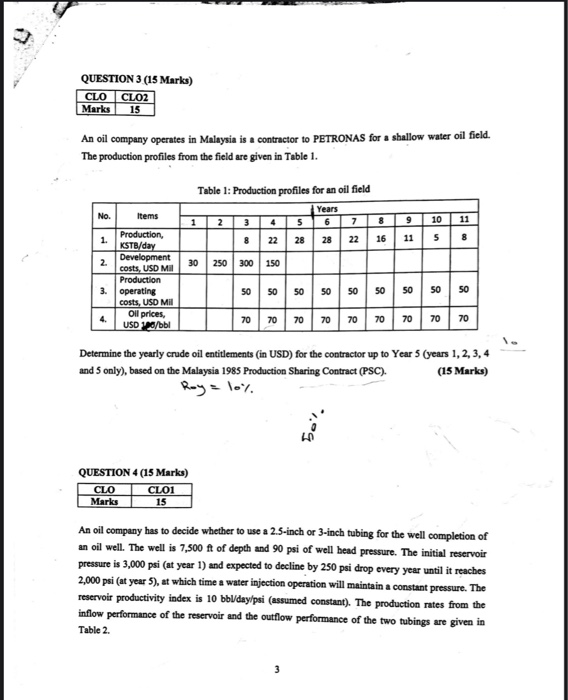 Solved QUESTION 1 (10 Marks) CLO CLO3 Marks 10 Large | Chegg.com
