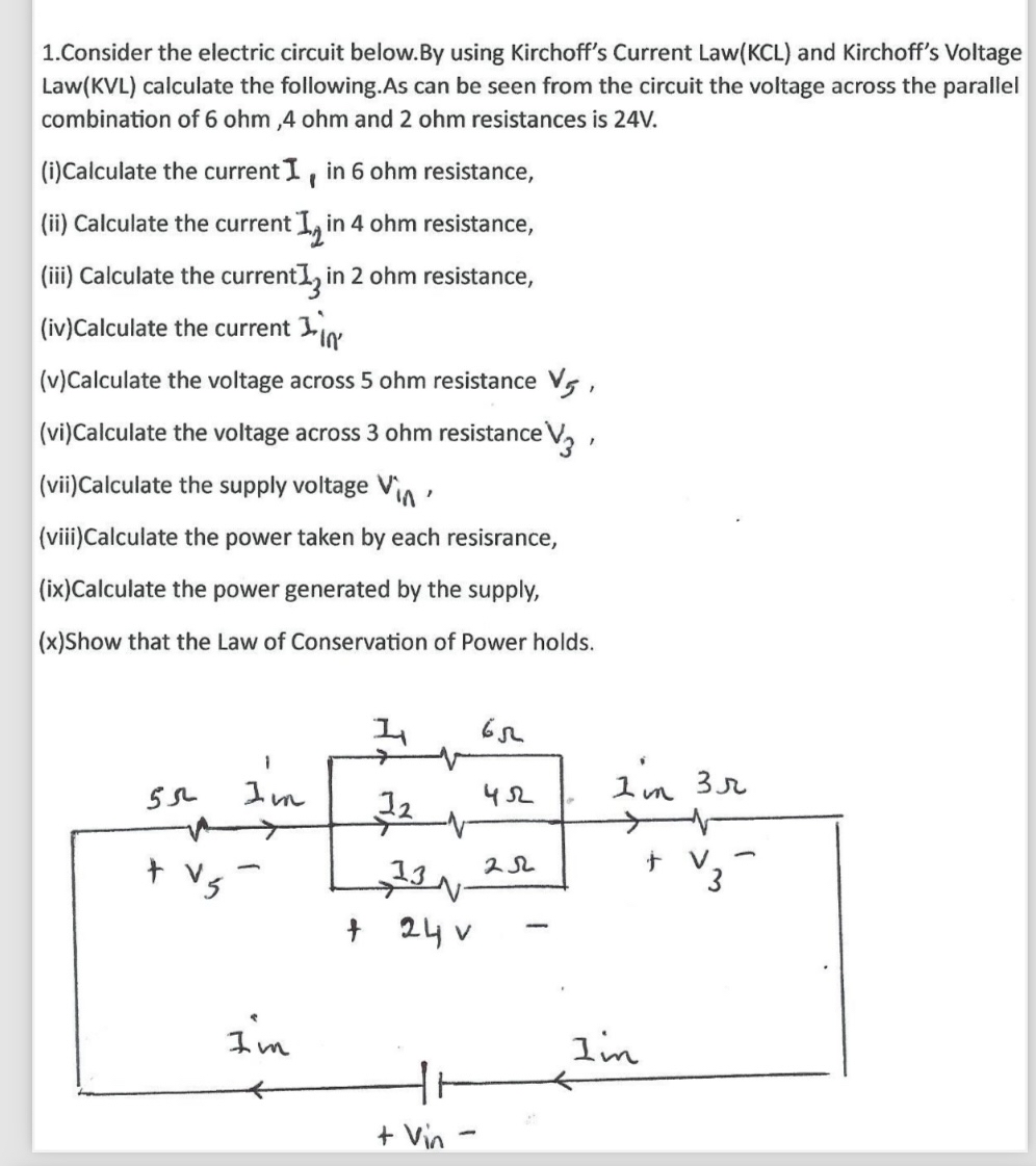 1.Consider the electric circuit below.By using | Chegg.com