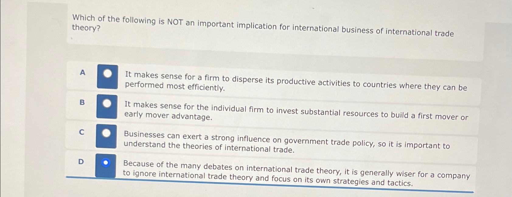 Solved Which of the following is NOT an important | Chegg.com