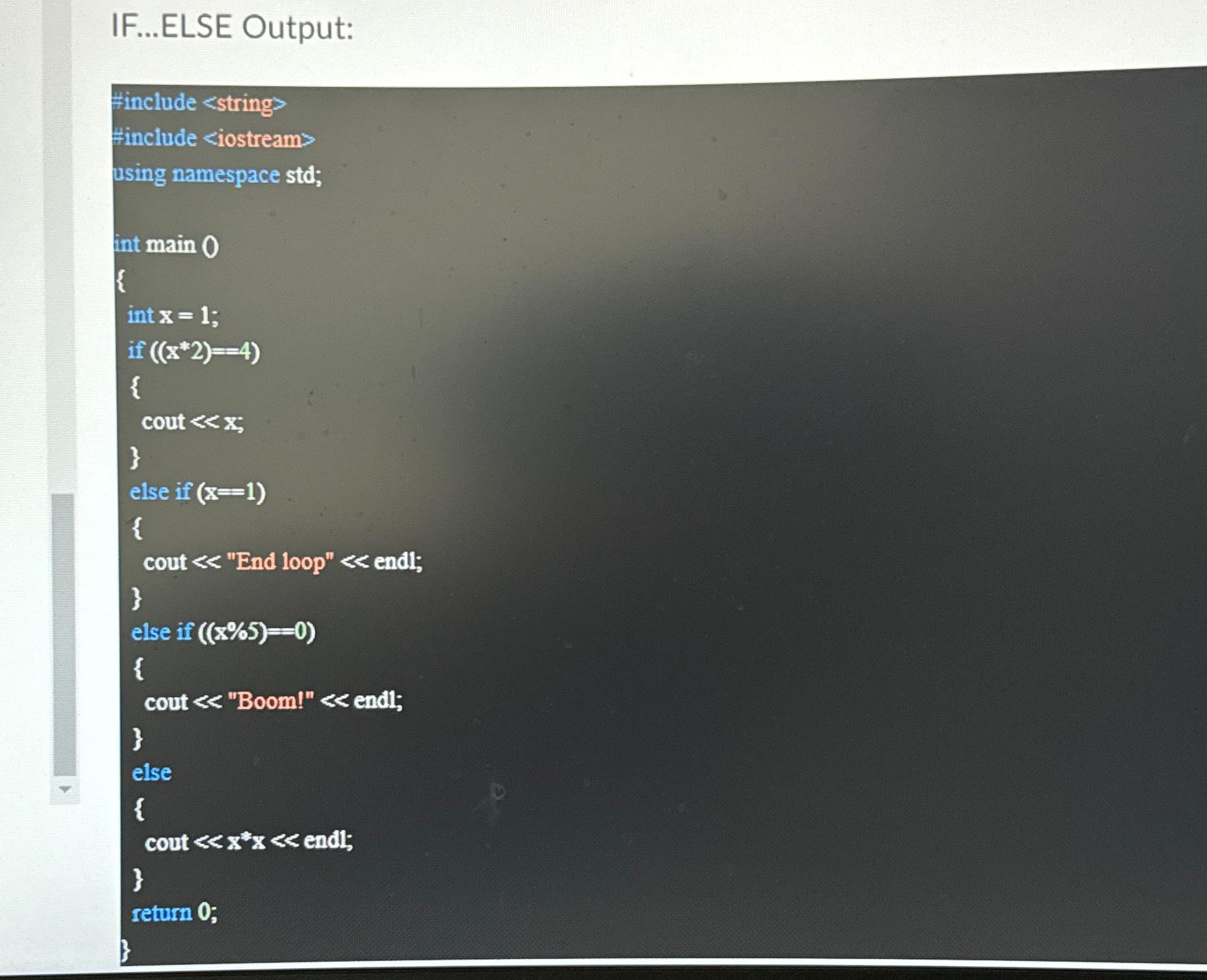 Solved Ifelse Outputfinclude 4 10 