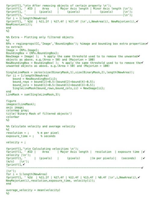 Solved W\% clear workspace before starting clc clear close | Chegg.com