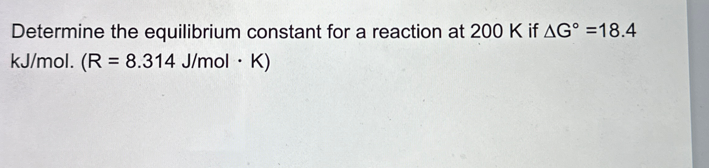 Solved Determine the equilibrium constant for a reaction at | Chegg.com
