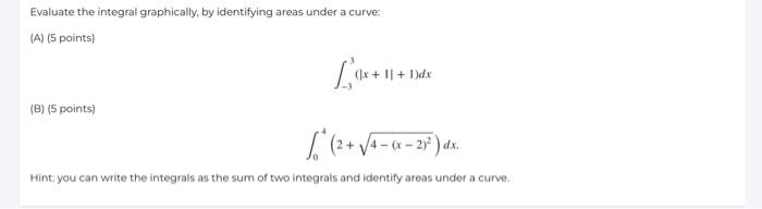 Solved Evaluate the integral graphically, by identifying | Chegg.com