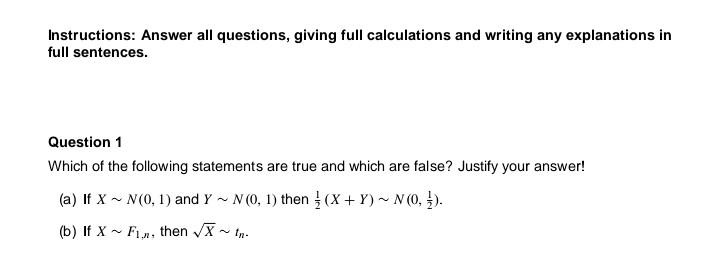 Solved Instructions: Answer all questions, giving full | Chegg.com