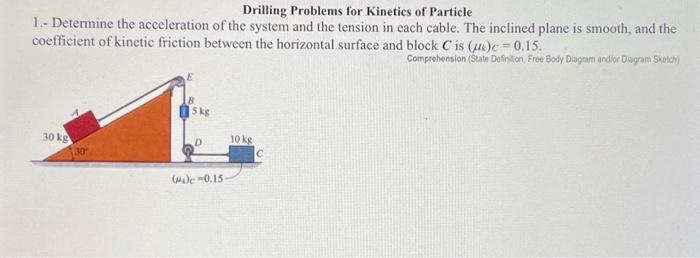 Drilling Problems for Kinetics of Particle 1.- | Chegg.com