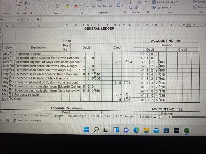 Accounts Receivable ACCOUNT NO. 122Accounts | Chegg.com