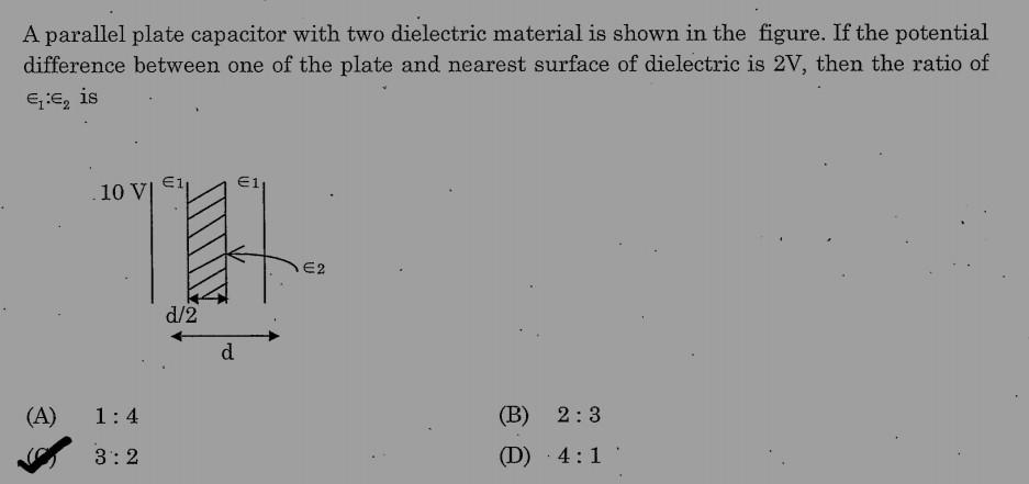 Solved A parallel plate capacitor with two dielectric | Chegg.com
