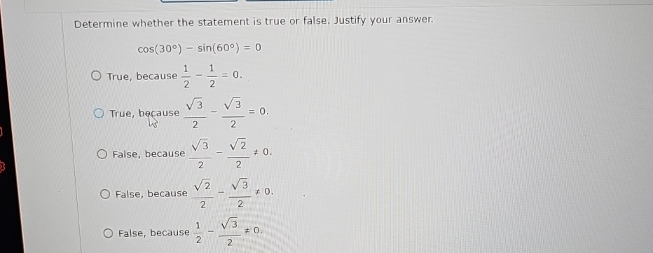 Solved Determine whether the statement is true or false. | Chegg.com