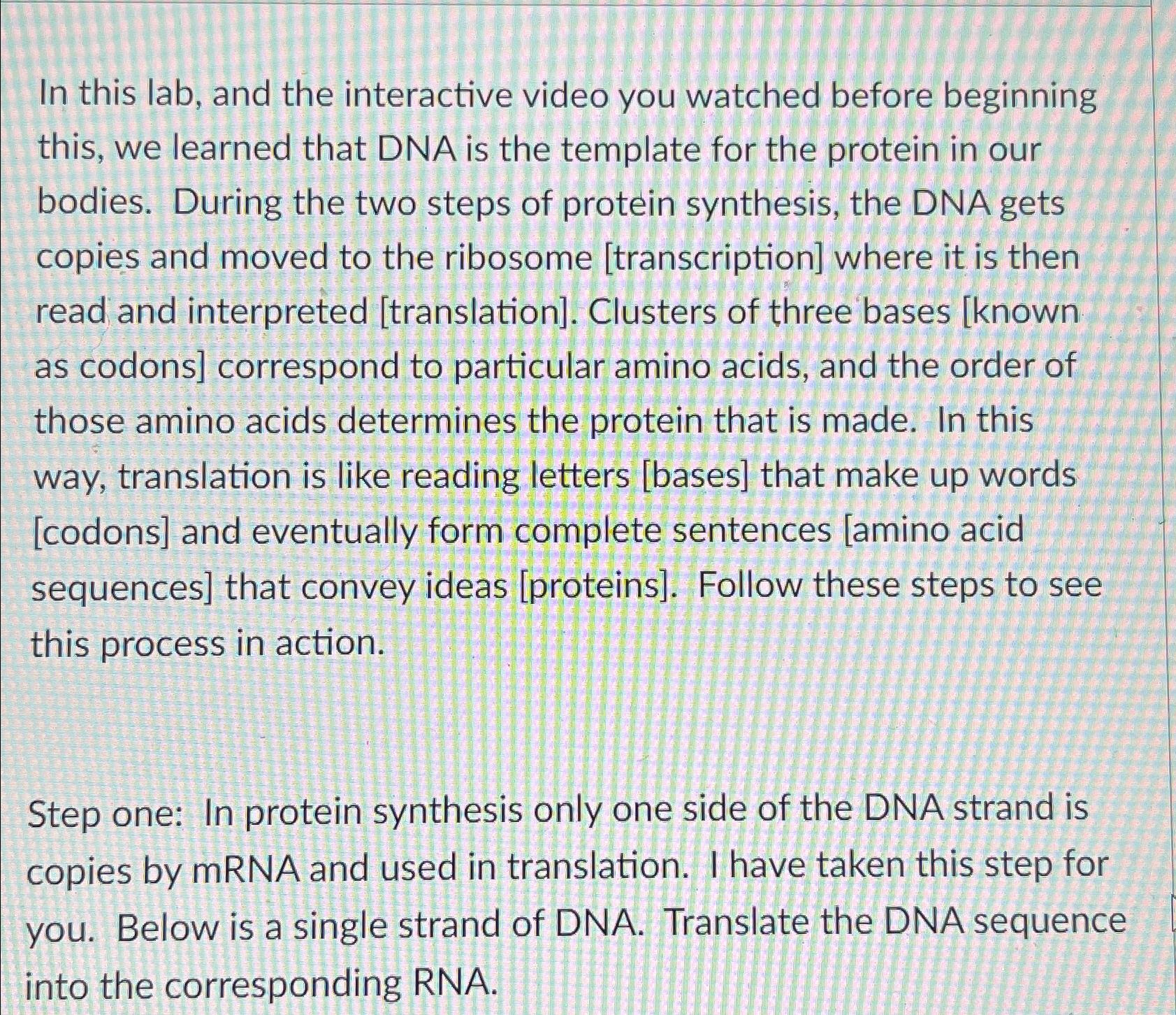Solved In this lab, and the interactive video you watched | Chegg.com