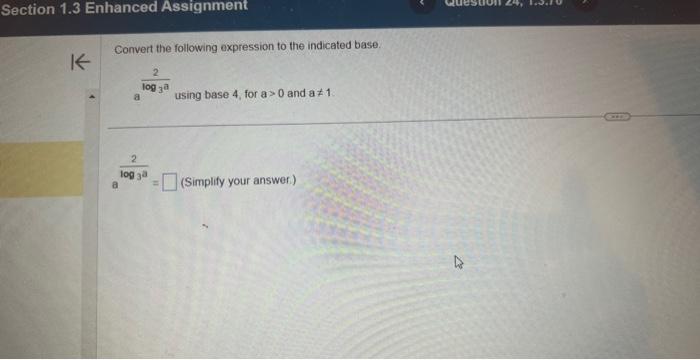 Solved Convert the following expression to the indicated | Chegg.com