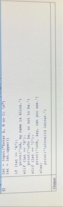 Solved 1. A - 0 , determine the output displayed by the | Chegg.com