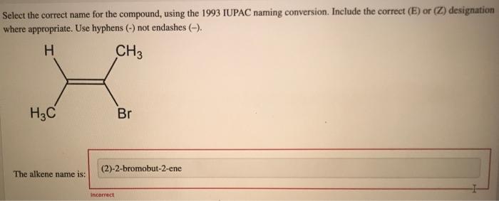 Solved Select the correct name for the compound, using the | Chegg.com