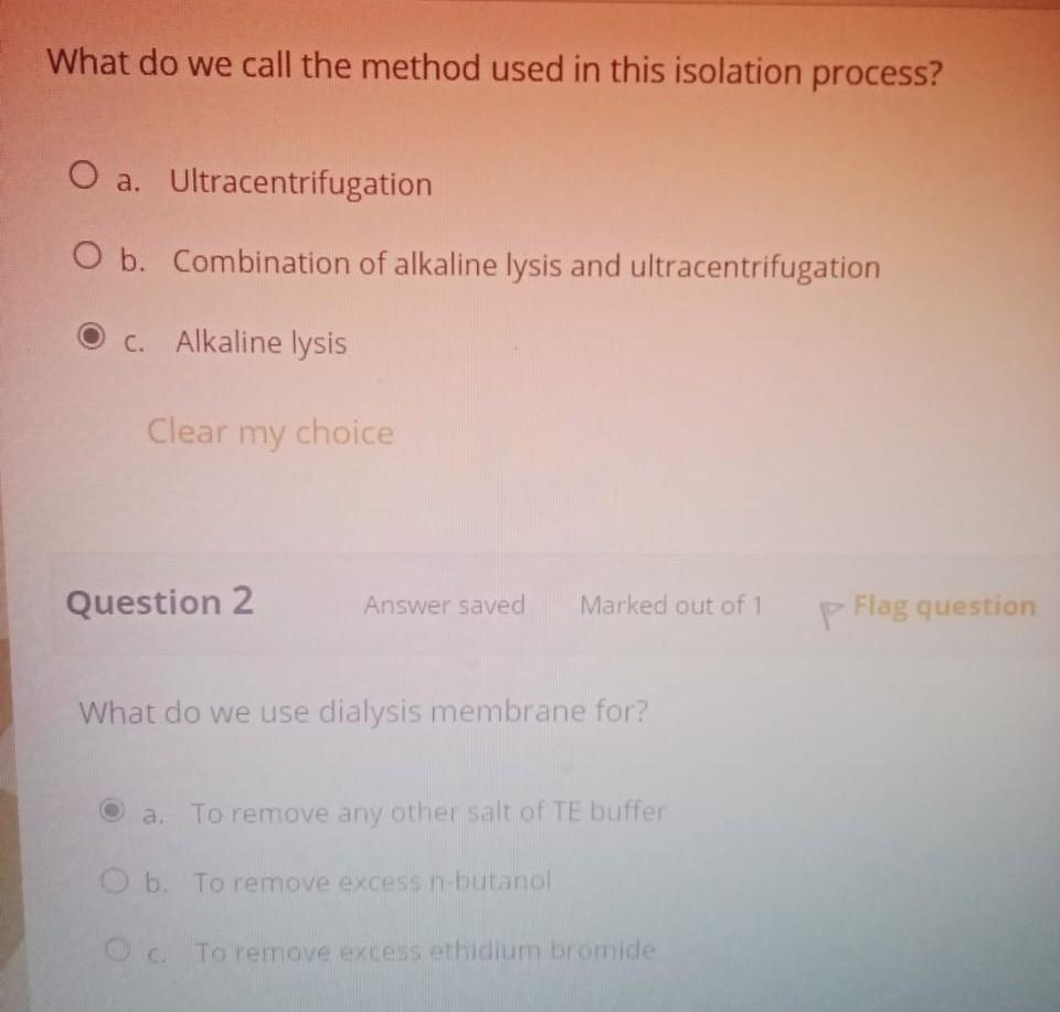 Solved What do we call the method used in this isolation | Chegg.com