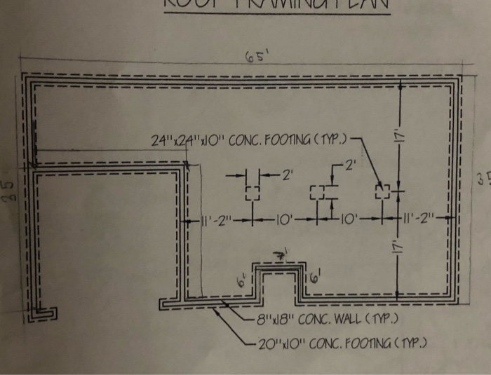 Solved KUULIN VVII UTIV 24"x24"NO" CONC. FOOTNING (TYP) 2 | Chegg.com