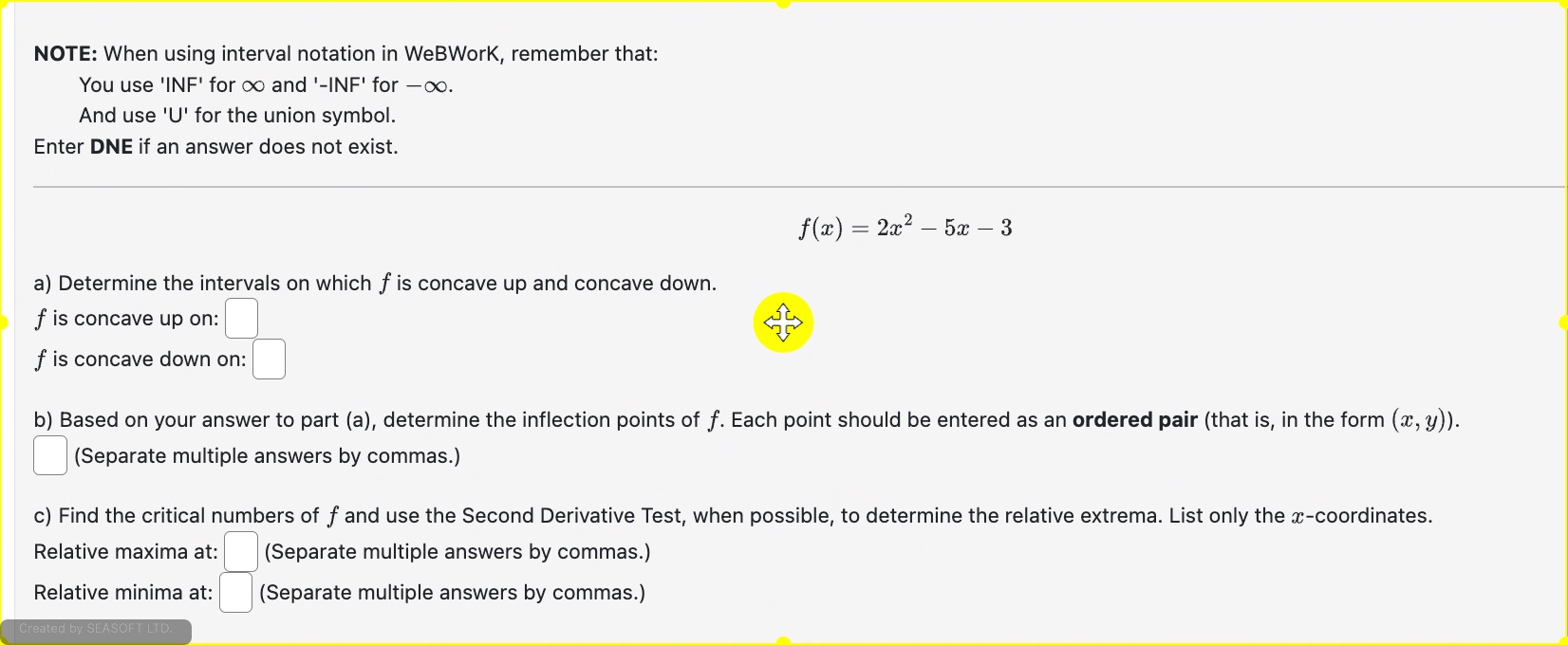 Solved Note When Using Interval Notation In Webwork