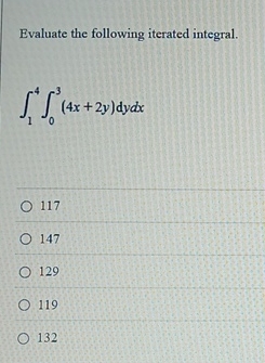 Solved Evaluate the following iterated | Chegg.com