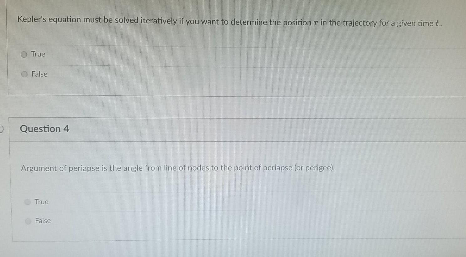 Solved Kepler's equation must be solved iteratively if you | Chegg.com