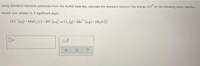 Solved Using standard reduction potentials from the ALEKS | Chegg.com