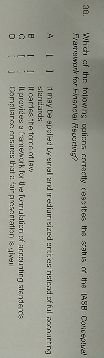 Solved Which of the following options correctly describes | Chegg.com