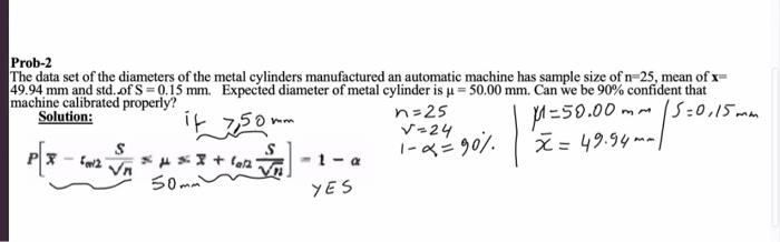 Solved Prob-1 Construct a 95% two-sided confidence interval | Chegg.com