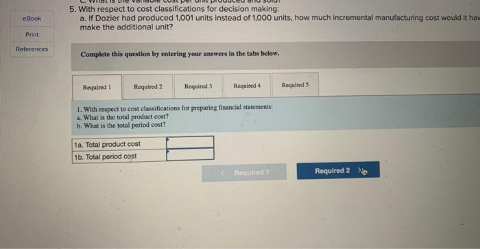 Problem 1-24 (Static) Different Cost Classifications | Chegg.com