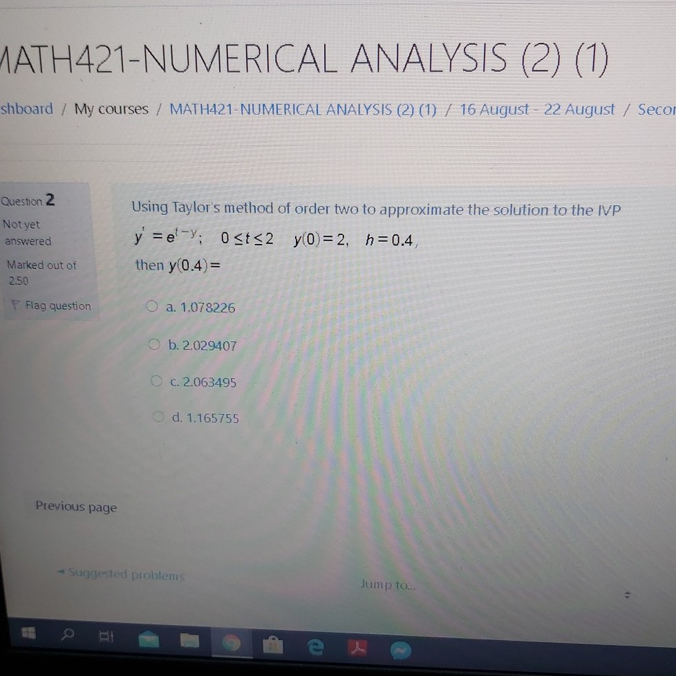 Solved MATH421-NUMERICAL ANALYSIS (2) (1) shboard / My | Chegg.com