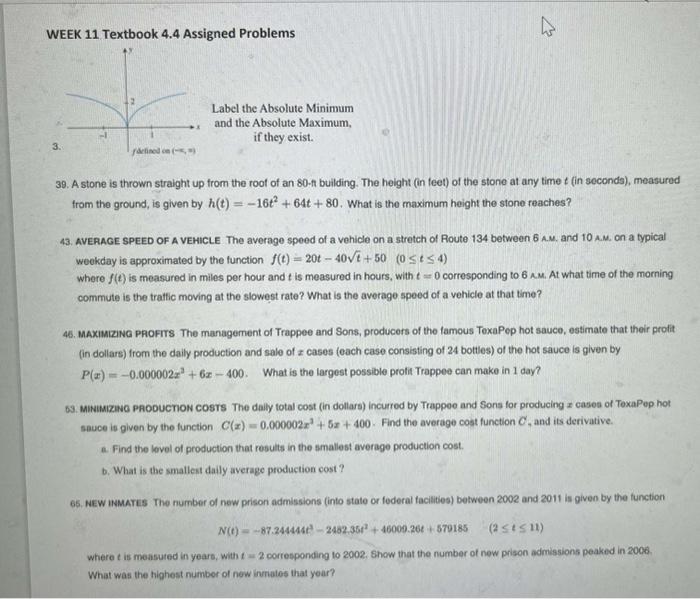 Solved WEEK 11 Textbook 4.4 Assigned Problems Label the | Chegg.com