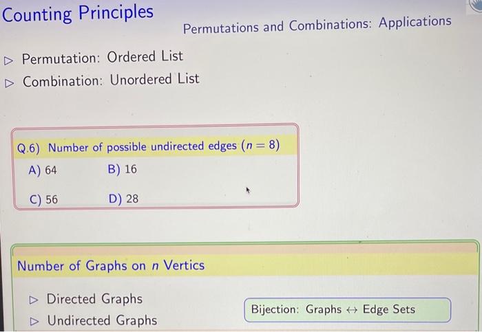 Solved Counting Principles Product Rule for Counting | Chegg.com