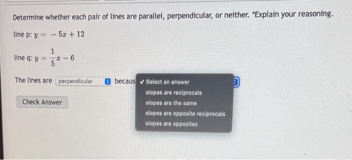 Solved Determine whether each pair of lines are parallel, | Chegg.com