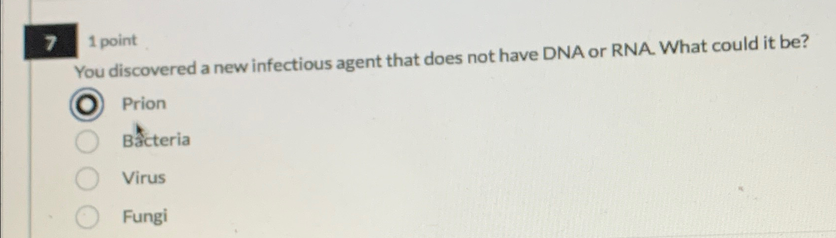 Solved 71 ﻿pointYou discovered a new infectious agent that | Chegg.com