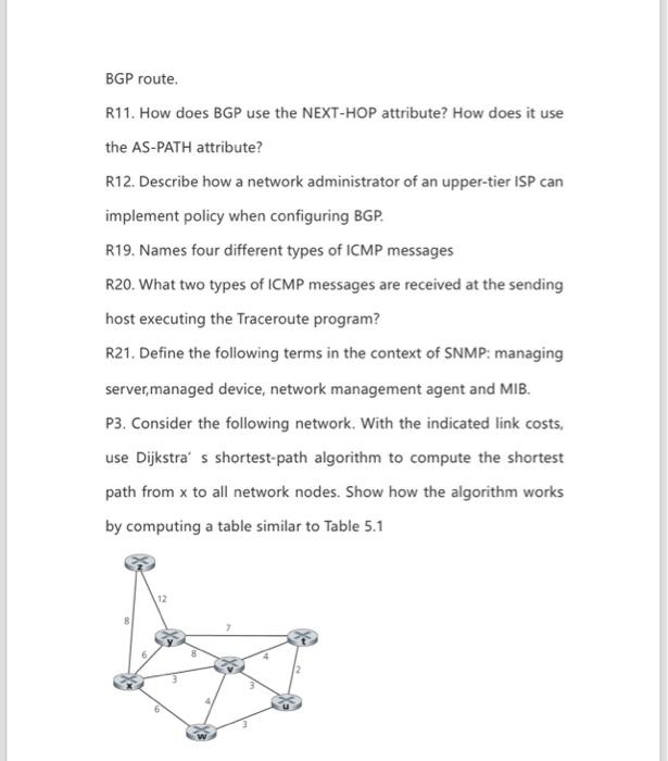 Solved R1. What is meant by a control plane that is based on | Chegg.com