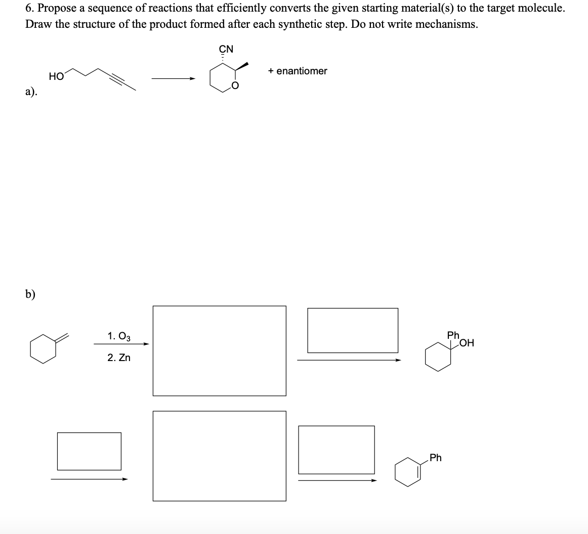 Solved Propose a sequence of reactions that efficiently | Chegg.com