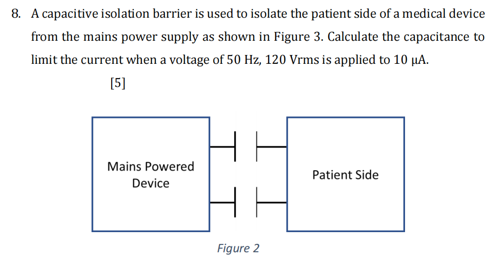 Solved A capacitive isolation barrier is used to isolate the | Chegg.com