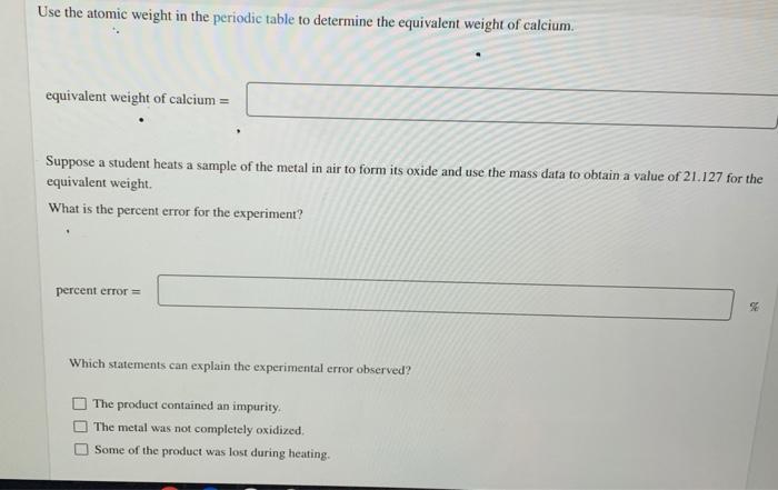 Solved Use the atomic weight in the periodic table to | Chegg.com