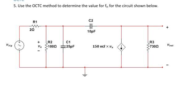 Solved 5. Use the OCTC method to determine the value for fy | Chegg.com