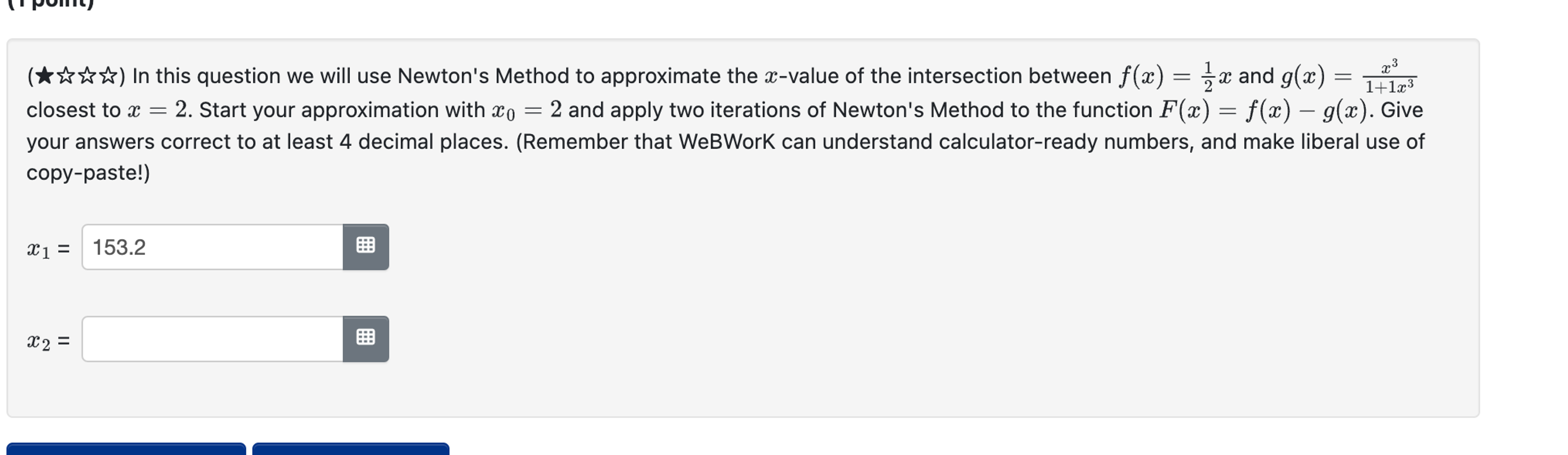 Solved closest to x=2. ﻿Start your approximation with x0=2 | Chegg.com