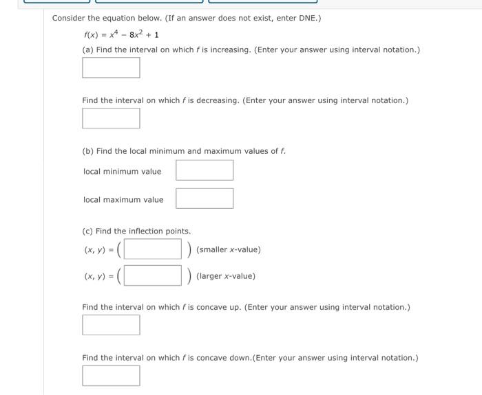 Solved Consider the equation below. (If an answer does not | Chegg.com