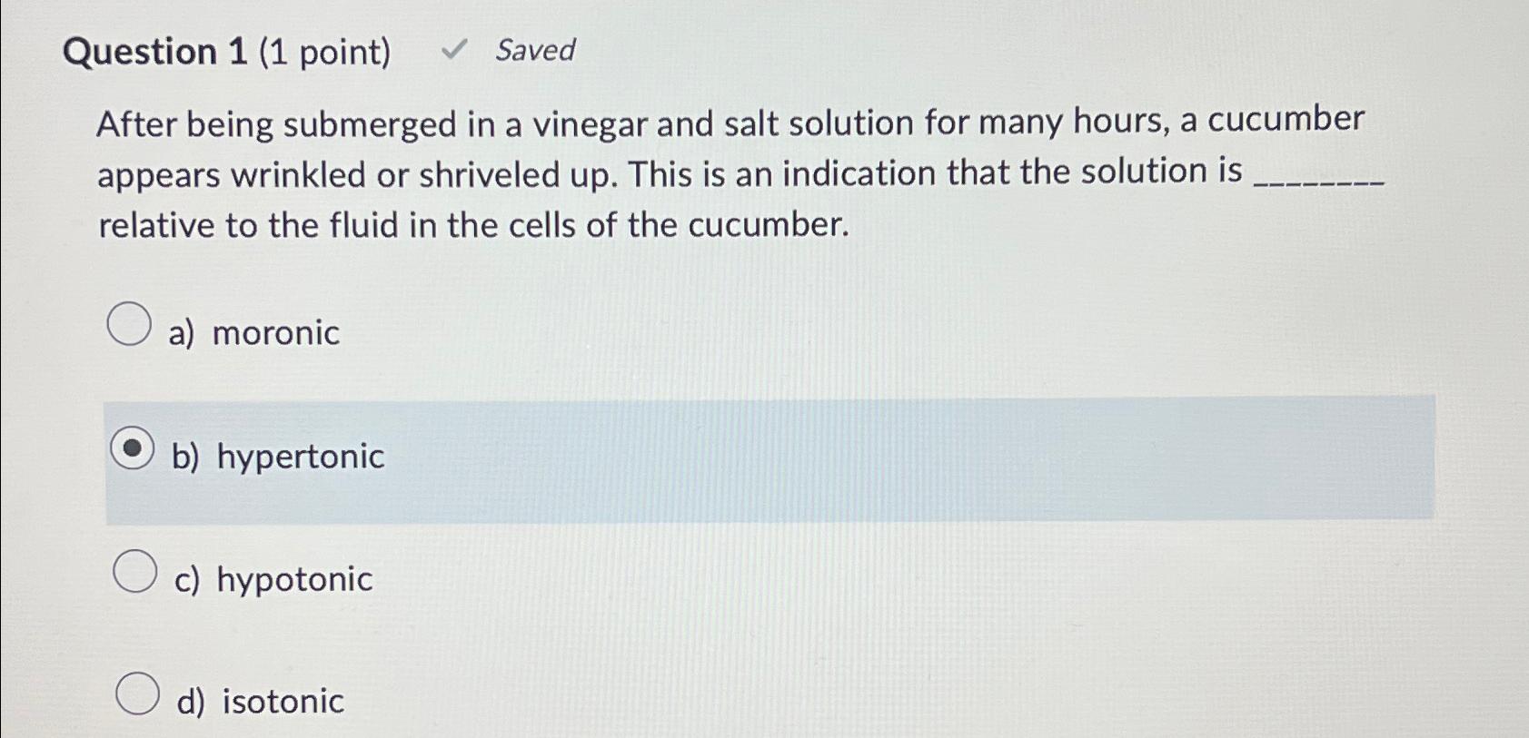 Solved Question 1 (1 ﻿point) ﻿SavedAfter being submerged in | Chegg.com
