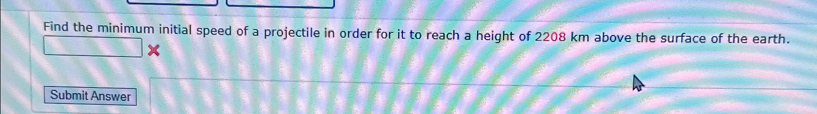 Find the minimum initial speed of a projectile in | Chegg.com