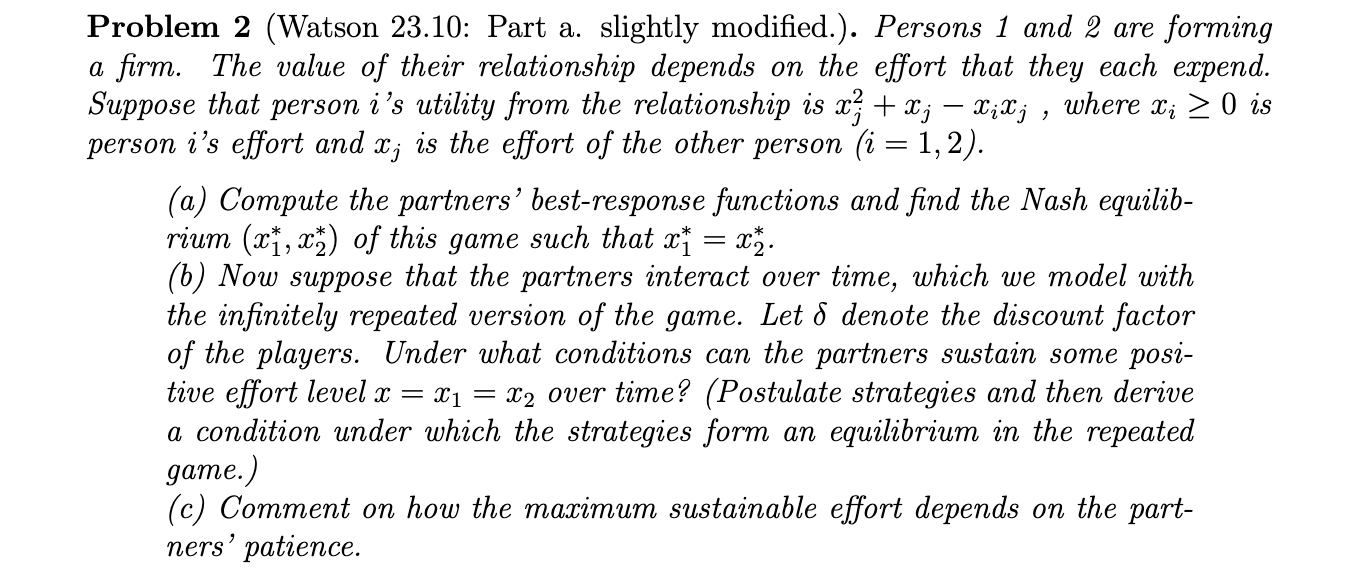 Solved Problem 2 (Watson 23.10: Part a. ﻿slightly | Chegg.com