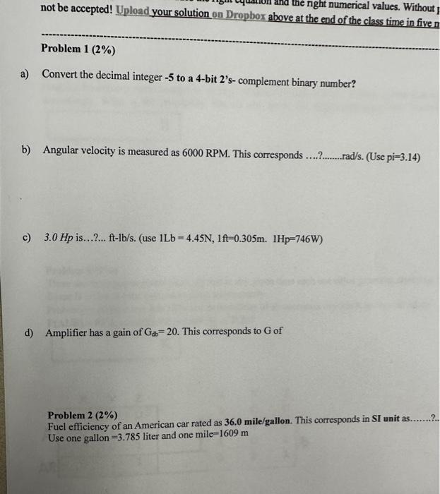 Solved not be accepted! Upload your solution on Dropbox | Chegg.com