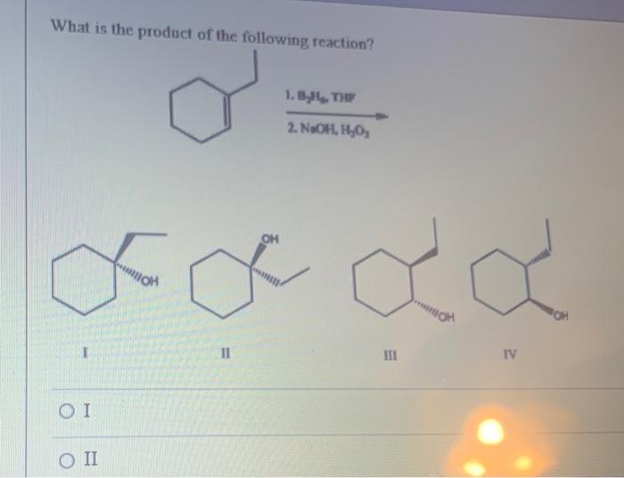 Solved What is the product of the following reaction? 1. | Chegg.com