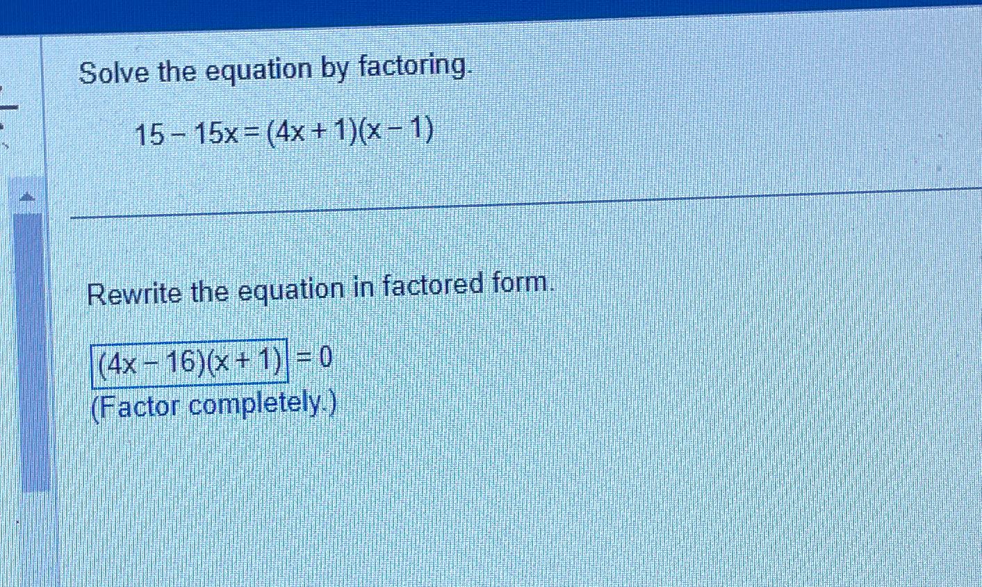 Solved Solve the equation by | Chegg.com