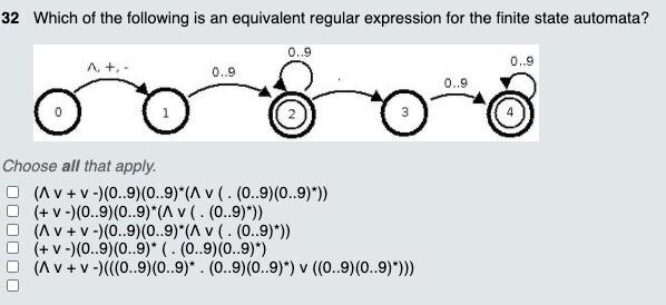 Solved 32 Which of the following is an equivalent regular | Chegg.com