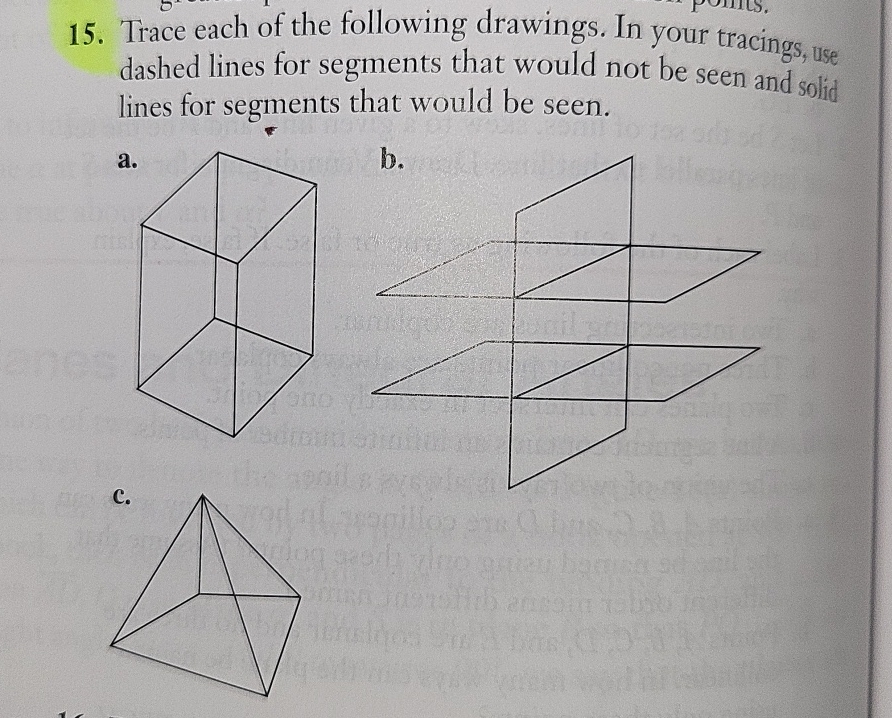 Solved Trace each of the following drawings. In your | Chegg.com