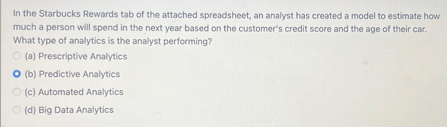 Solved In the Starbucks Rewards tab of the attached | Chegg.com