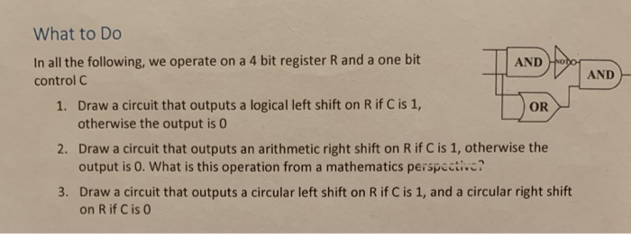 Solved What to Do In all the following, we operate on a 4 | Chegg.com